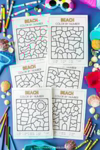 Beach Color By Number (Free Printables) - The Best Ideas for Kids