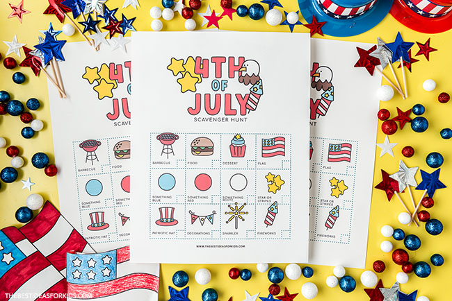 4th of July Scavenger Hunt (Free Printables) - The Best Ideas for Kids