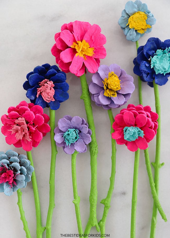 Pine Cone Flowers - The Best Ideas for Kids