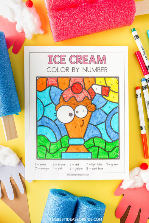 Ice Cream Color By Number (Free Printables) - The Best Ideas for Kids