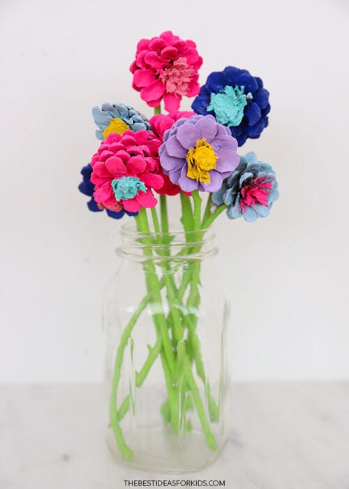 Pine Cone Flowers - The Best Ideas for Kids