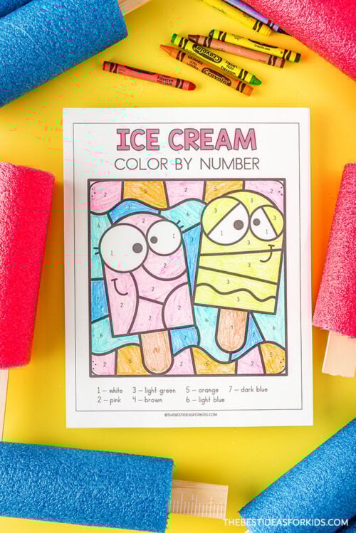 Ice Cream Color By Number (Free Printables) - The Best Ideas for Kids