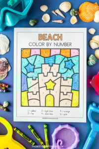 Beach Color By Number (Free Printables) - The Best Ideas for Kids