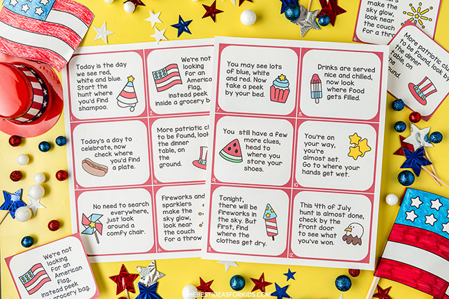 4th of July Scavenger Hunt (Free Printables) - The Best Ideas for Kids