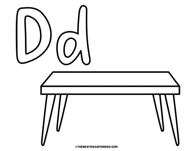 Letter D Coloring Pages (Free Printables) - The Best Ideas for Kids