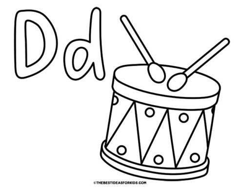 Letter D Coloring Pages (Free Printables) - The Best Ideas for Kids