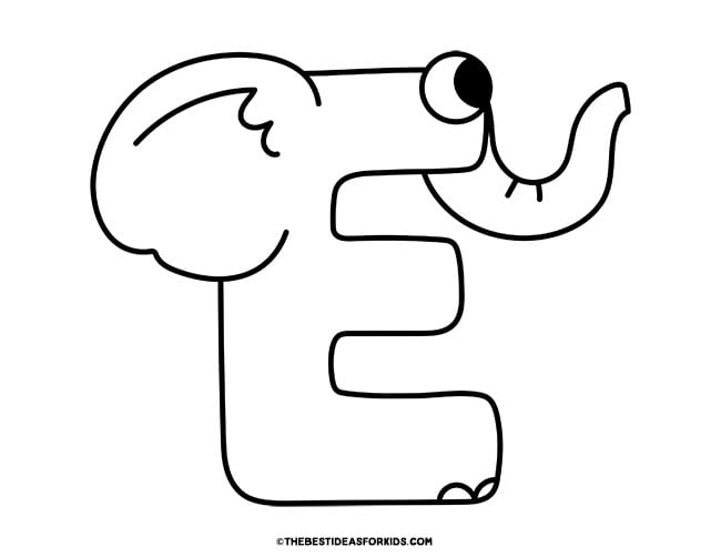 Letter E Coloring Pages (Free Printables) - The Best Ideas for Kids