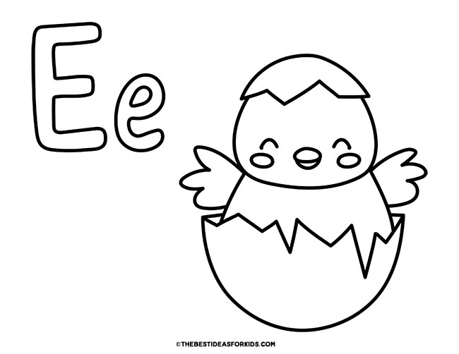 Letter E Coloring Pages (Free Printables) - The Best Ideas for Kids