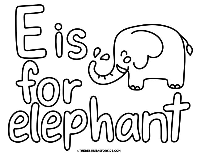 Letter E Coloring Pages (Free Printables) - The Best Ideas for Kids