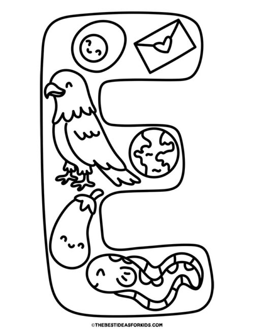 Letter E Coloring Pages (Free Printables) - The Best Ideas for Kids