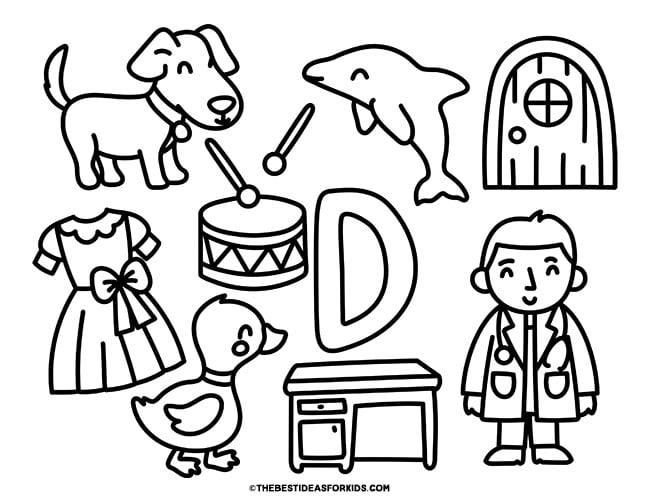 Letter D Coloring Pages (Free Printables) - The Best Ideas for Kids