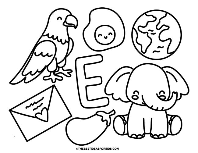 Letter E Coloring Pages (Free Printables) - The Best Ideas for Kids