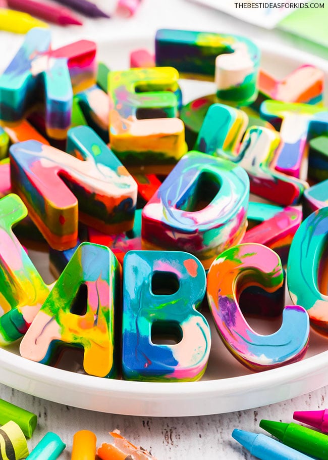 DIY Crayon Letters - The Best Ideas for Kids