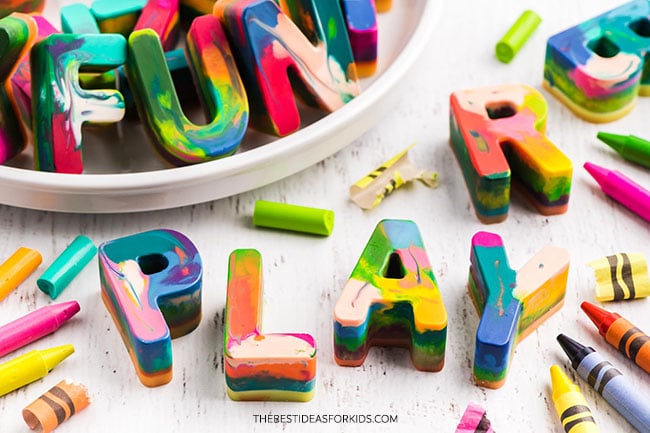 DIY Crayon Letters - The Best Ideas for Kids