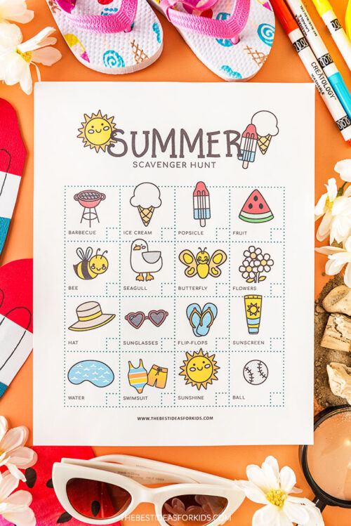 Summer Scavenger Hunt (Free Printable) - The Best Ideas for Kids