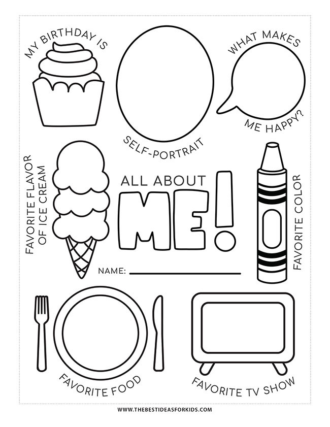 All About Me Worksheet (Free Printables) - The Best Ideas for Kids