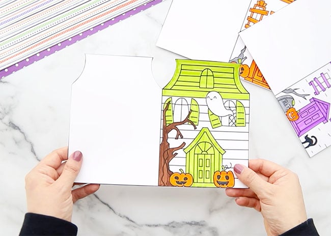 Haunted House Card (Free Printables) - The Best Ideas for Kids