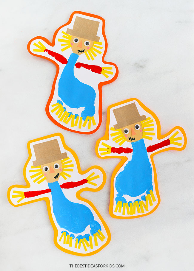 Footprint Scarecrow - The Best Ideas for Kids