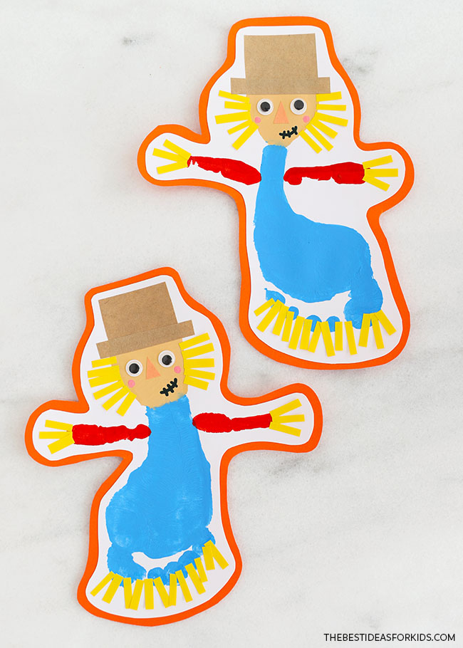 Footprint Scarecrow - The Best Ideas for Kids