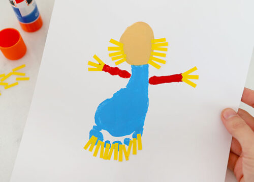 Footprint Scarecrow - The Best Ideas for Kids