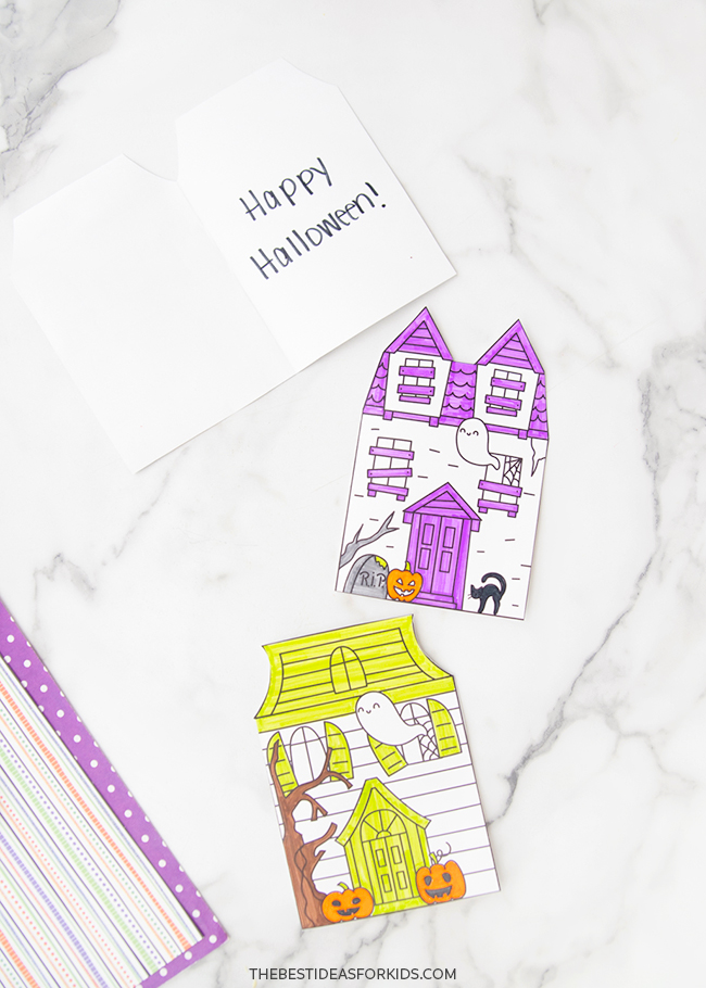 Haunted House Card (Free Printables) - The Best Ideas for Kids