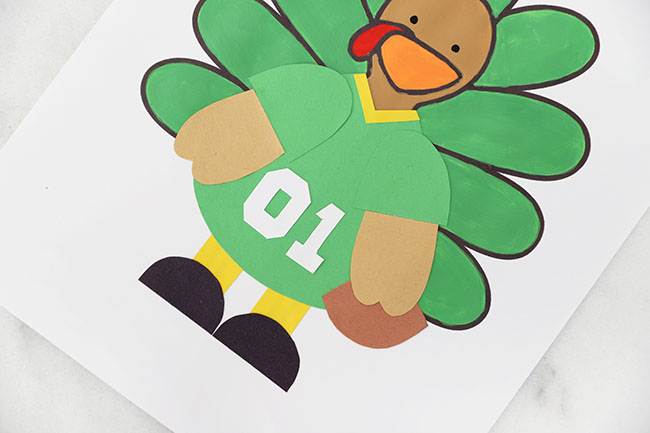 Football Player Turkey Disguise (Free Template) - The Best Ideas for Kids