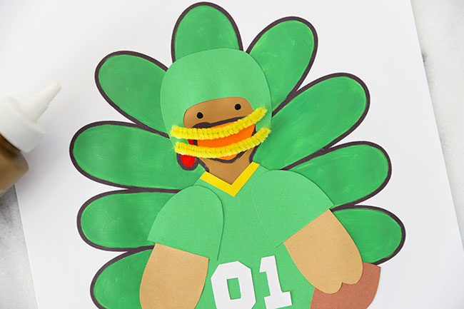 Football Player Turkey Disguise (Free Template) - The Best Ideas for Kids