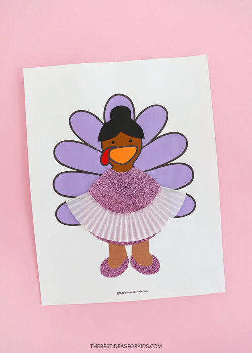 Turkey Disguise Ballerina (Free Template) - The Best Ideas for Kids