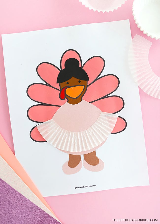 Turkey Disguise Ballerina (Free Template) - The Best Ideas for Kids
