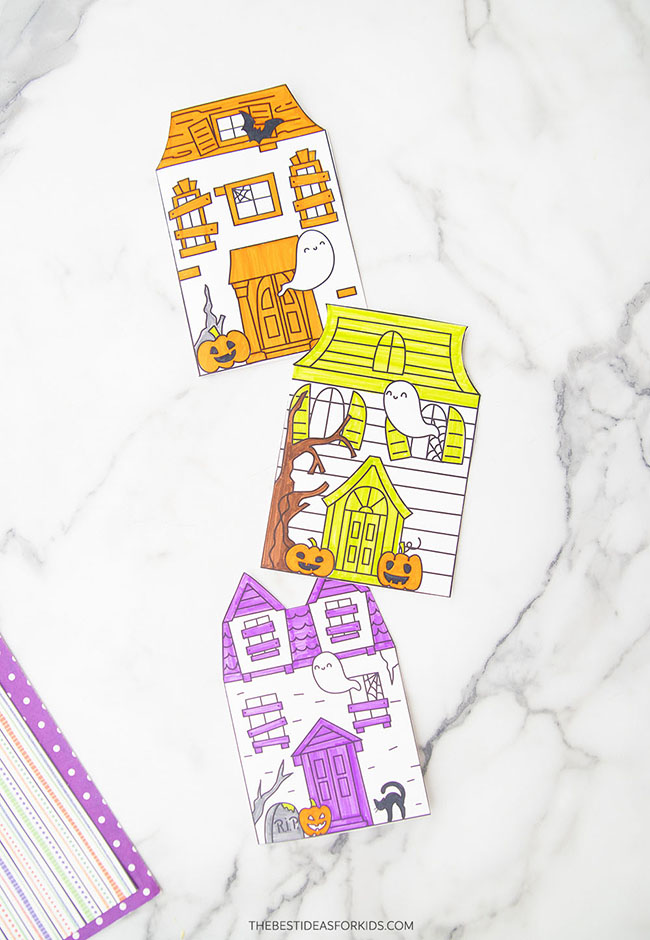 Haunted House Card (Free Printables) - The Best Ideas for Kids