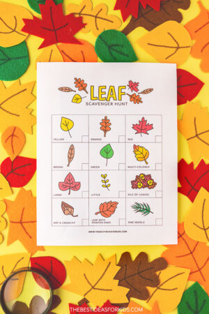 Leaf Scavenger Hunt (Free Printable) - The Best Ideas for Kids
