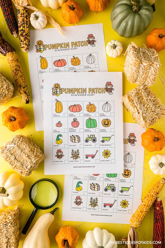 Pumpkin Patch Scavenger Hunt (Free Printable) - The Best Ideas for Kids