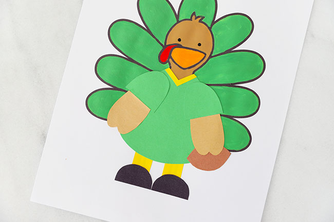 Football Player Turkey Disguise (Free Template) - The Best Ideas for Kids