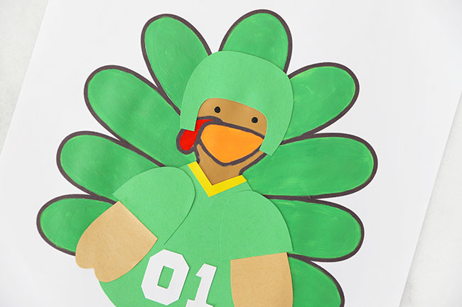 Football Player Turkey Disguise (Free Template) - The Best Ideas for Kids