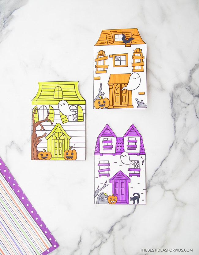 Haunted House Card (Free Printables) - The Best Ideas for Kids