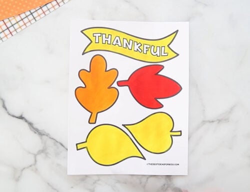 Thankful Wreath Craft (Free Printable) - The Best Ideas for Kids