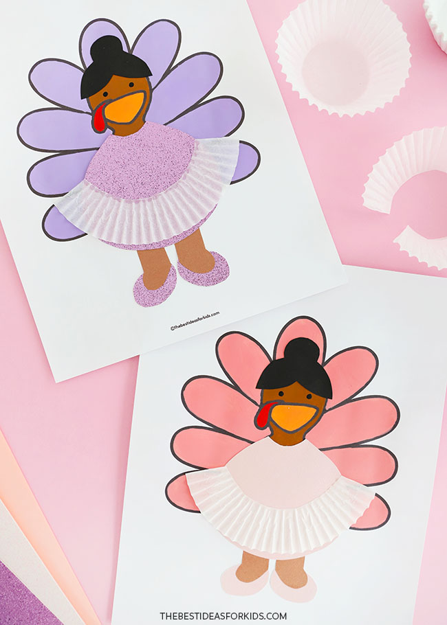 Turkey Disguise Ballerina (Free Template) - The Best Ideas for Kids