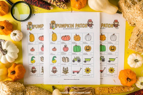 Pumpkin Patch Scavenger Hunt (Free Printable) - The Best Ideas for Kids