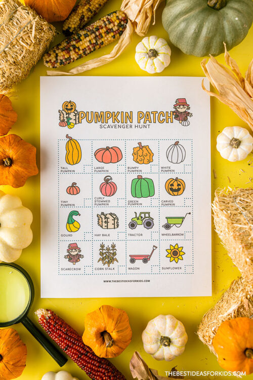 Pumpkin Patch Scavenger Hunt (Free Printable) - The Best Ideas for Kids