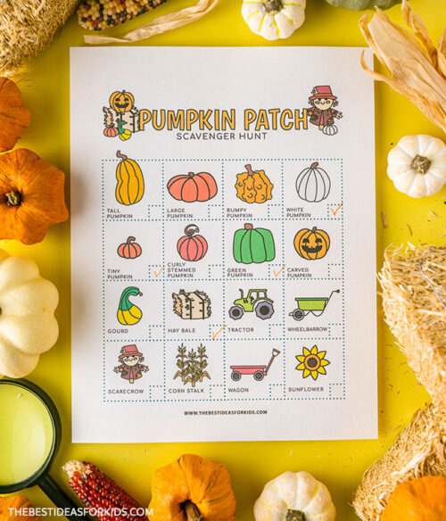 Pumpkin Patch Scavenger Hunt (Free Printable) - The Best Ideas for Kids