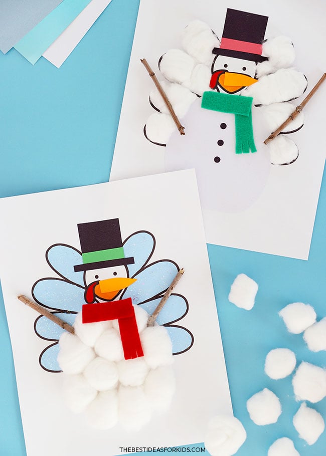 Snowman Turkey Disguise (Free Template) - The Best Ideas for Kids