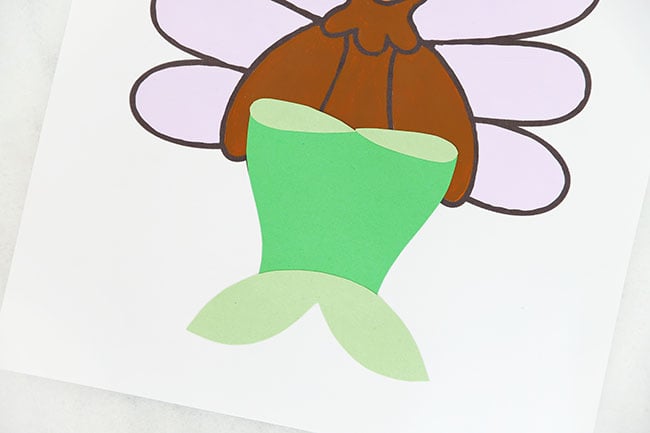 Mermaid Turkey Disguise (Free Template) - The Best Ideas for Kids