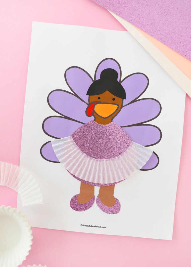 Turkey Disguise Ballerina (Free Template) - The Best Ideas for Kids