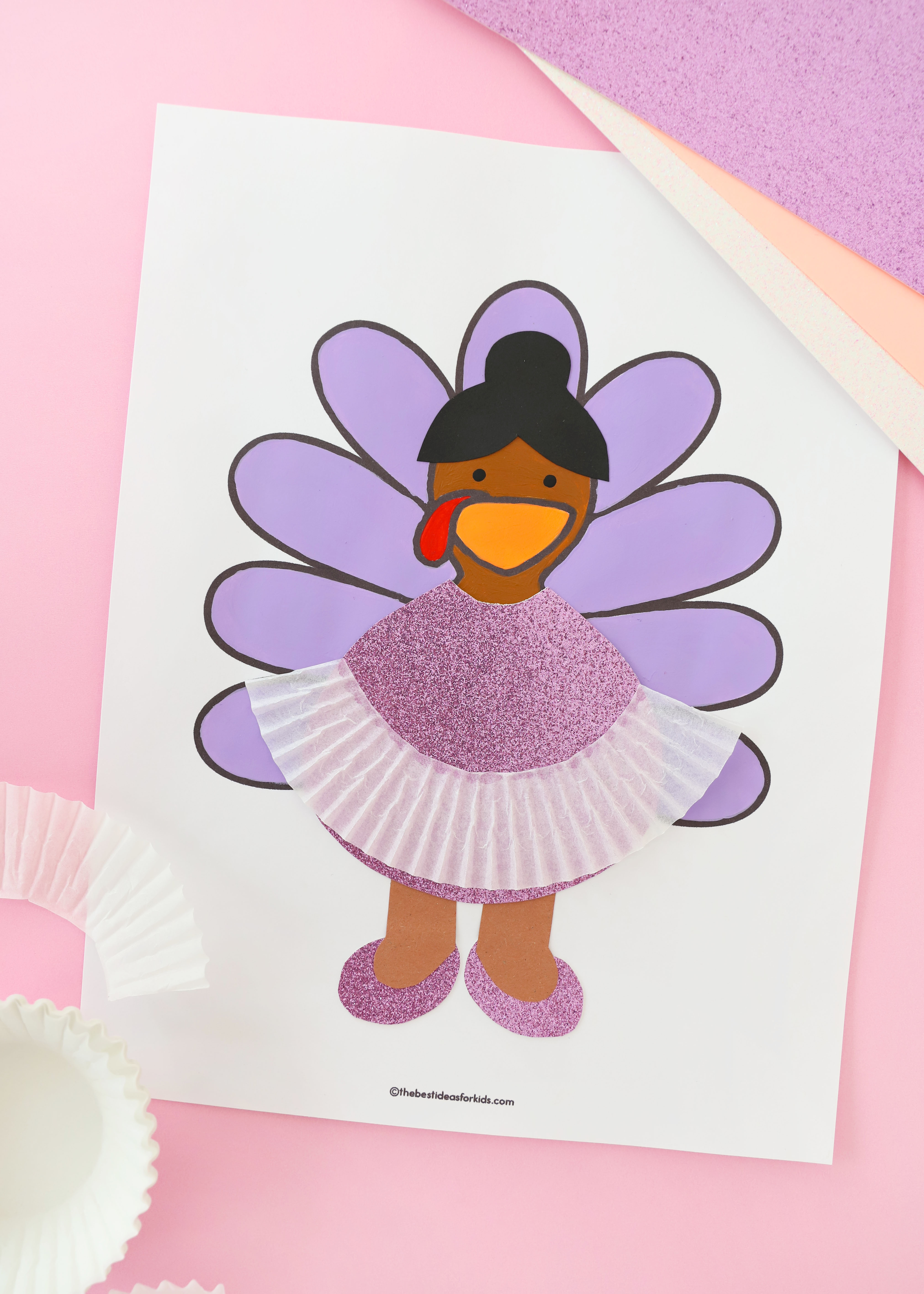 Turkey Disguise Ballerina (Free Template) - The Best Ideas for Kids