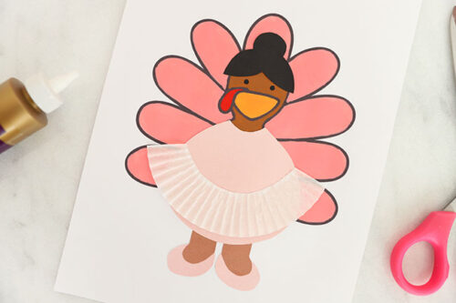 Turkey Disguise Ballerina (Free Template) - The Best Ideas for Kids