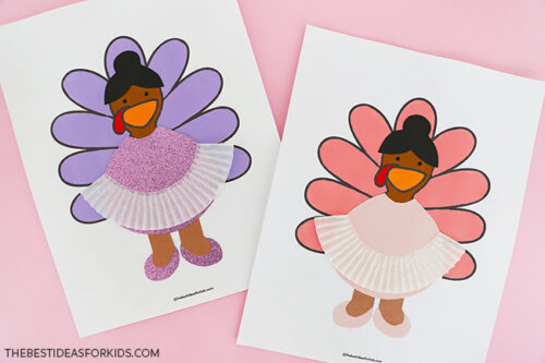 Turkey Disguise Ballerina (Free Template) - The Best Ideas for Kids
