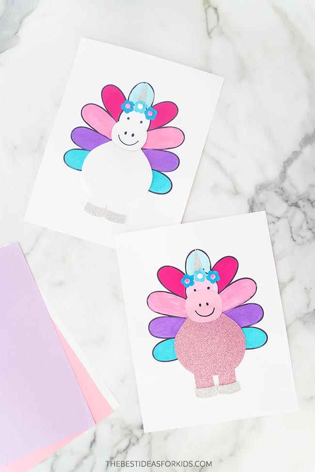 Unicorn Turkey Disguise (Free Template) - The Best Ideas for Kids
