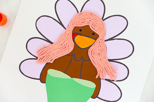 Mermaid Turkey Disguise (Free Template) - The Best Ideas for Kids