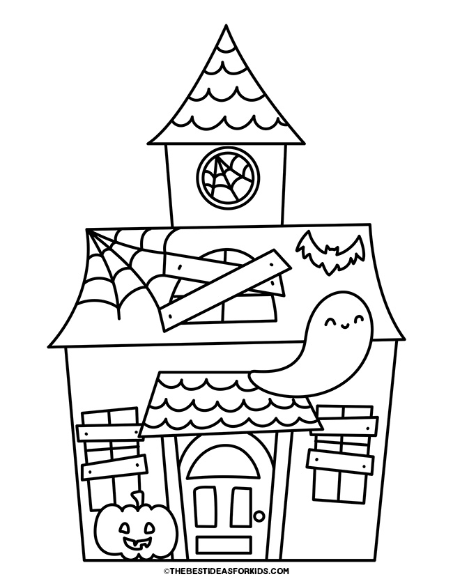 Haunted House Coloring Pages (Free Printables) - The Best Ideas for Kids