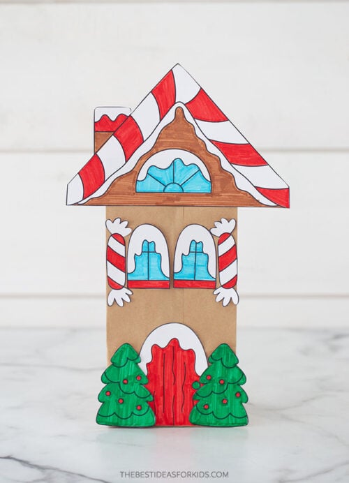 Paper Bag Gingerbread House - The Best Ideas for Kids